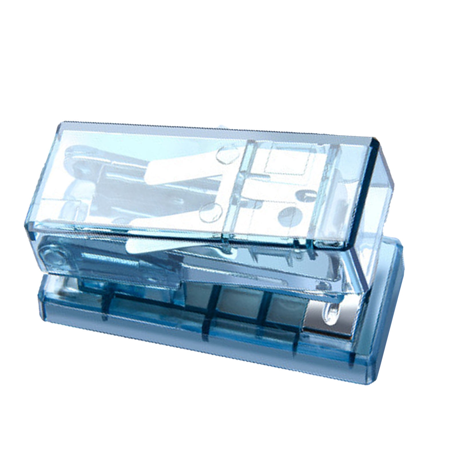 Office Stapler, Portable Mini Stapler Semitransparent for Classroom for Office White,Pink,Blue ...