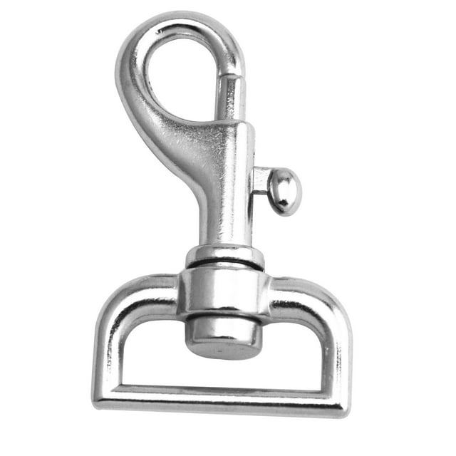 Fenggtonqii Silvery 1" Inner Diameter Right Angle D Ring Medium Gun Buckle Lobster Clasps Swivel ...