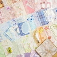 560 Sheets Floral Scrapbook Paper with Stickers Assorted Set, 7 Colors ...