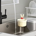 Beige Sink Drain Strainer Kitchen Filter Basket Cute Rabbit Design Push ...