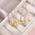 304 Stainless Steel Safety Pin Charm Huggie Hoop Earrings for Women Ion ...