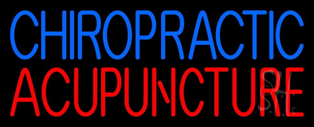 Chiropractic And Acupuncture LED Neon Sign 10 x 24 - inches, Black ...