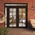 Front Exterior Prehung Metal-Plastic Double Doors Clear Glass / MANUX ...