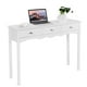 Costway Console Table 3 Drawers Entryway, White - Walmart.com