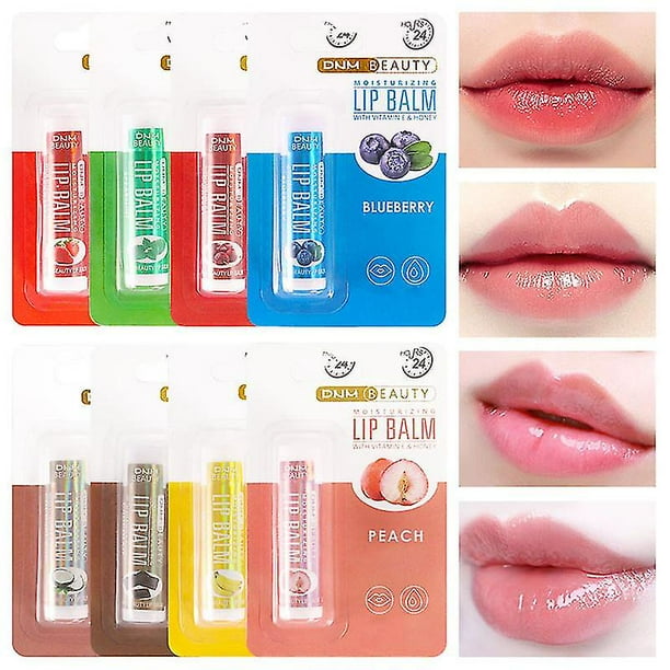 Fruit Flavor Lip Balm Natural Formula Nutritious Moisturizing Hydrating ...