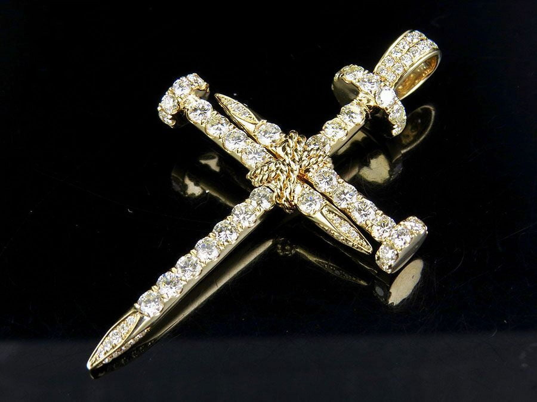 Gold nail cross necklace store