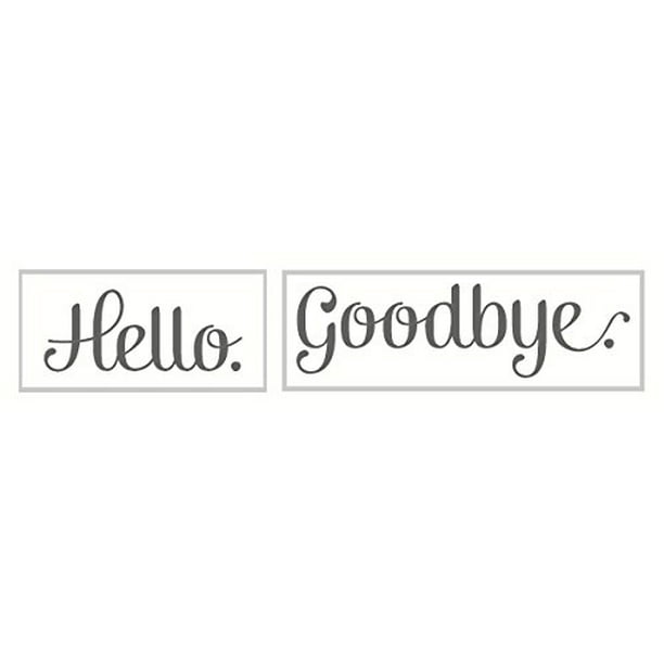 Hello Goodbye Quote Wall Decals Art for Entryway, 23 x 4.5-Inch, Storm ...