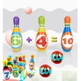 INvench Bowling Toys for Toddlers, Indoor Outdoor Bowling Play Set, 10 ...