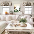 Boho Floral Valances for Windows, Vintage Dried Flowers Milk Jugs Wood ...