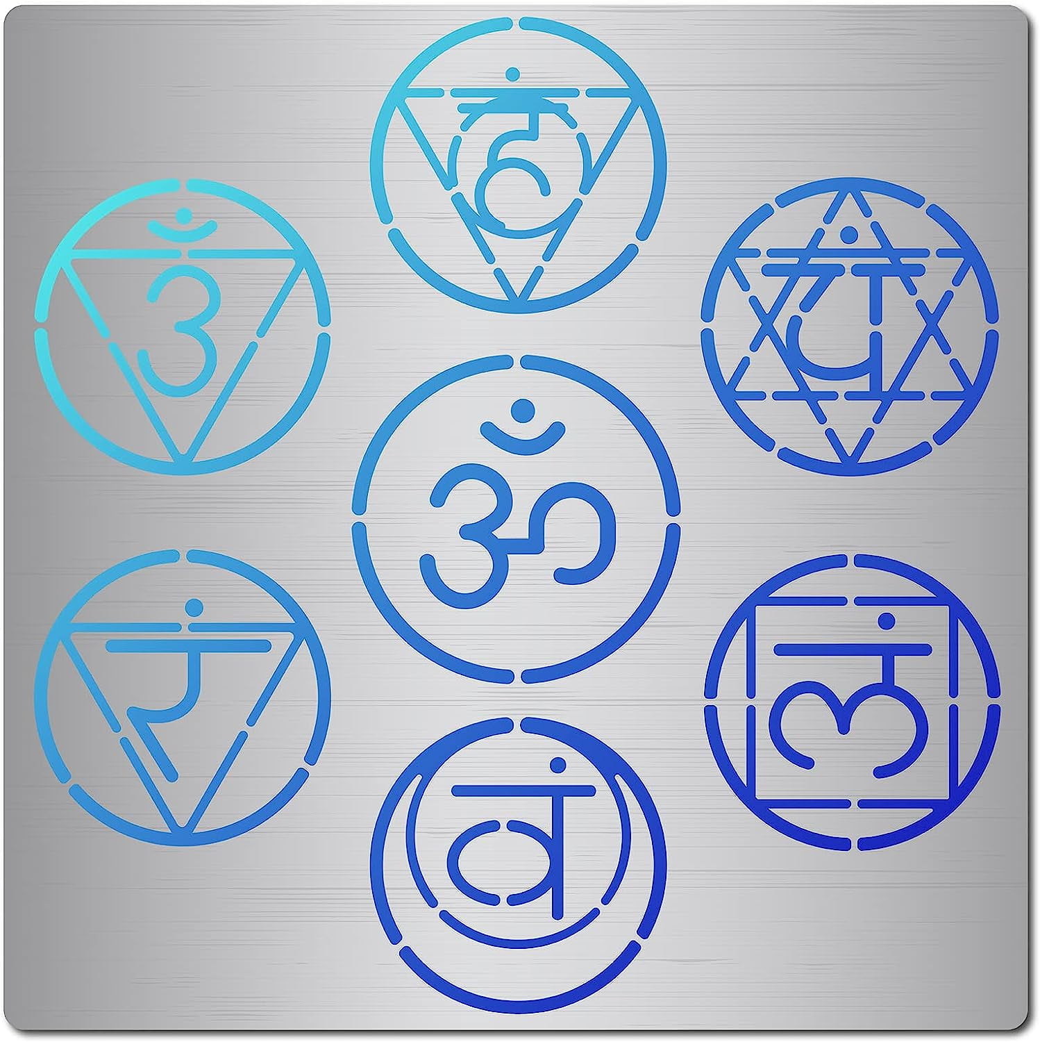 16cm Metal Chakra Stencil Yoga Chakra Pattern Templates Reusable ...