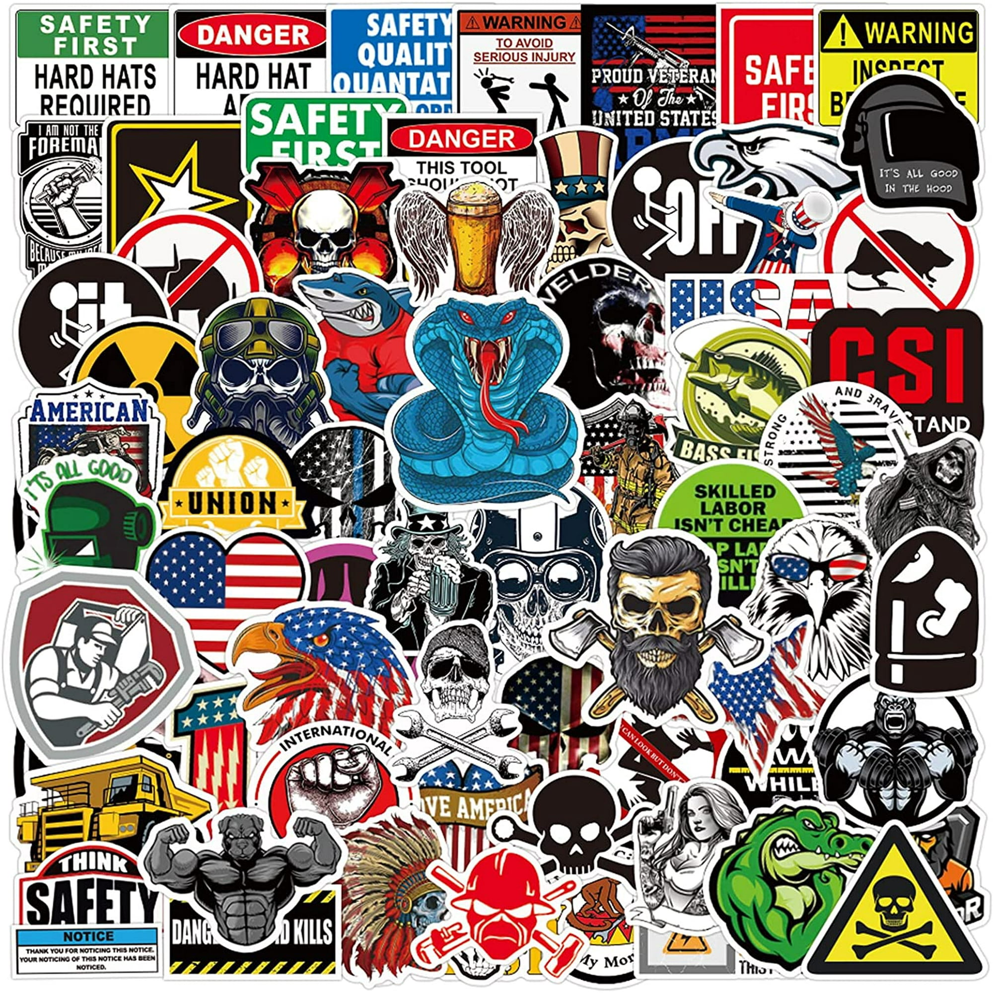 Click here for Gfdyree 100pcs Hard Hat Stickers Decals For Toolbo... prices