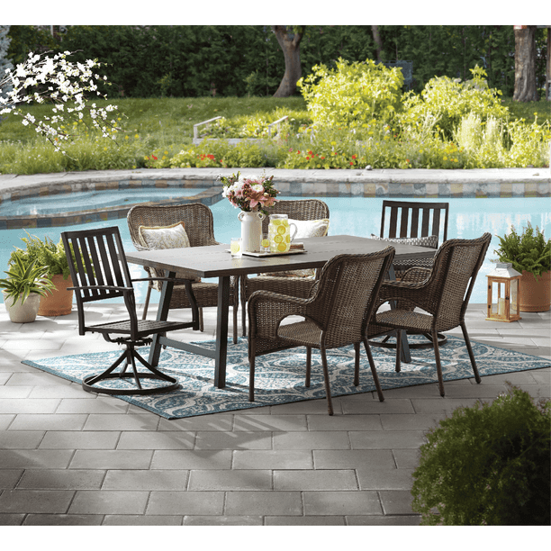 Better Homes & Gardens Camrose Farmhouse 6-Person Dining Table ...