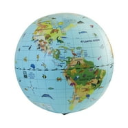 12" Clear Topographic Jumbo Inflatable Globe - Walmart.com