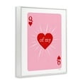 Queen Of My Heart Card White Framed Giclee Art, design by Amanda ...