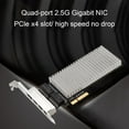 PClE X4 Network Card I225 2.5G Gigabit Network Card 4 Port RJ45 ...
