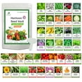 Fine Seeds Heirloom Vegetable Seeds Survival Garden Kit, 39 Varieties ...