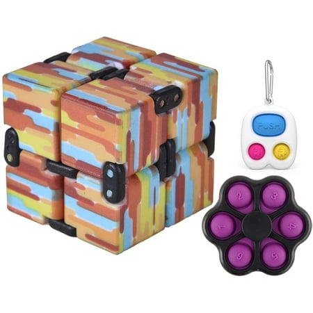 Infinity Cube Fidget Toy Mini Pop Bubble Fidget Toy Pack Anxiety and ...