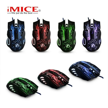 Redcolurful IMICE X9 Usb Wired Mouse Ergonomics Optical Colorful ...