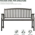 GRAND PATIO Outdoor Bench, Anti-Rust Aluminum Frame, Weathered Gray, 50 ...