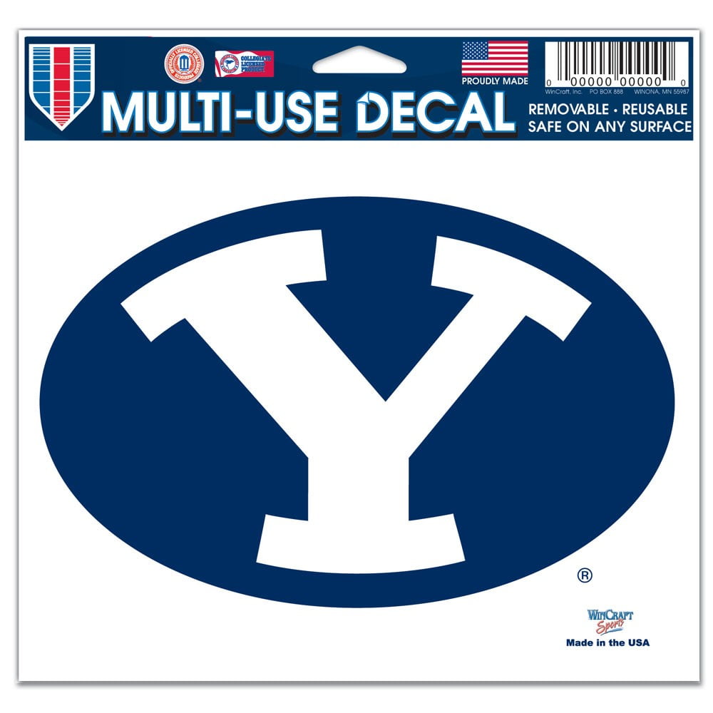 BYU Cougars Official NCAA 4 inch x 6 inch Car Window Cling Decal by ...