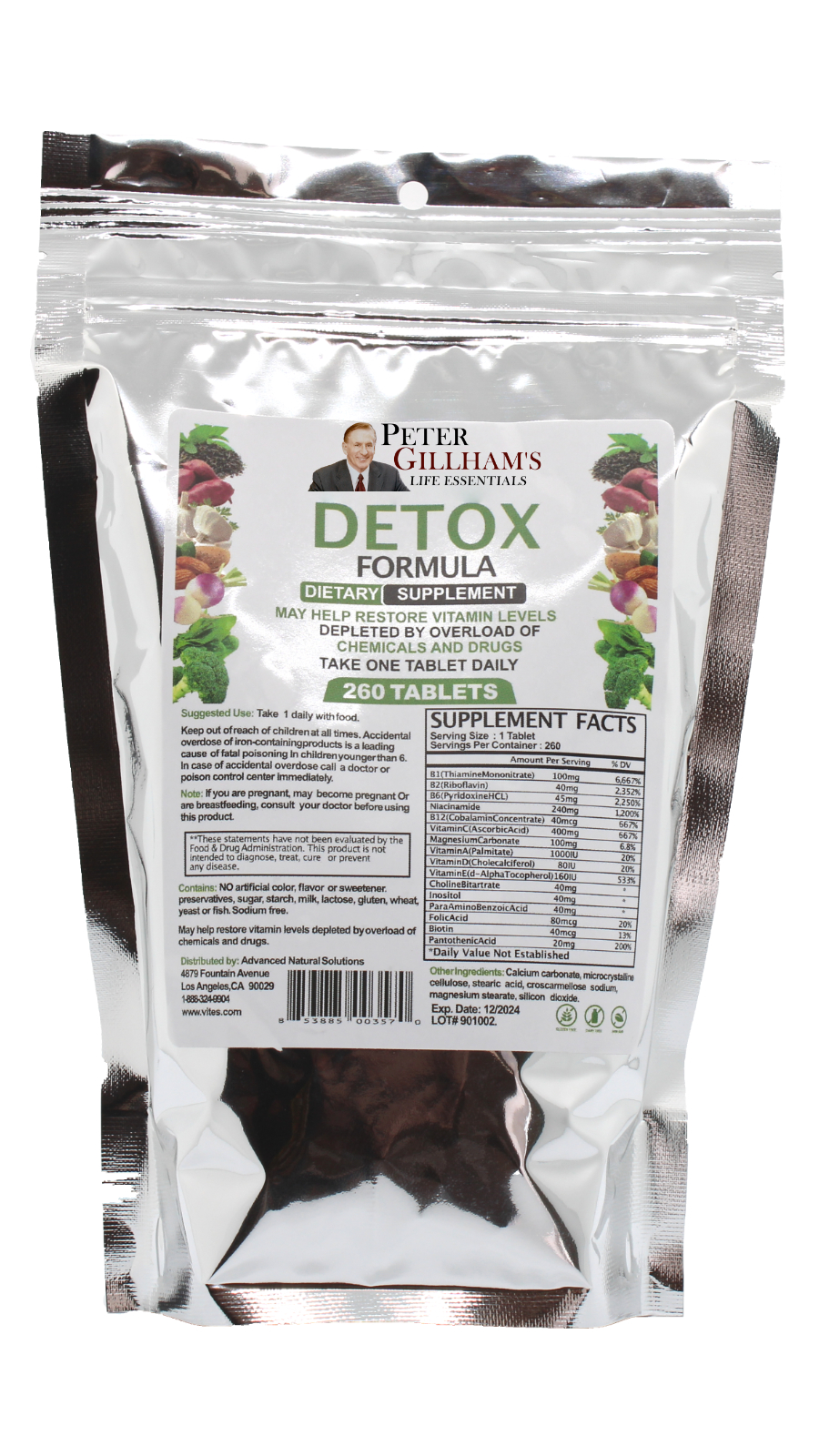 Detox Formula (DW) 260 Tablets by Peter Gillham, Blend of Vitamins, B1 ...