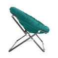 Teal Polyester Folding Chair - Oversized Moon Saucer Chair - Walmart.com