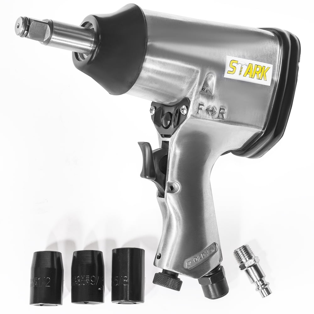 Stark 1/2" Square Drive Air Impact Wrench Extended Anvil Pneumatic Tool ...