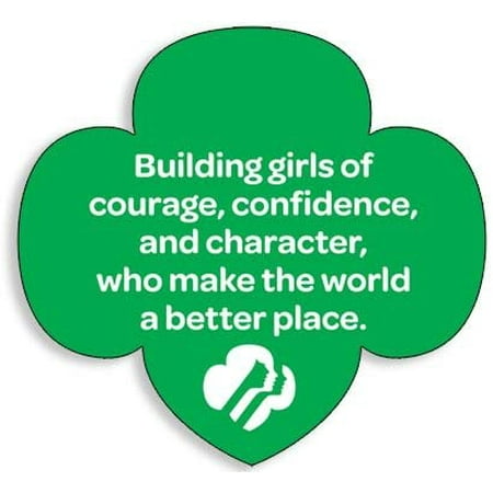 American Vinyl Girl Scouts Trefoil Shaped Building Girls of Courage ...