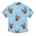 BZSMCE Short-Sleeve Button-Down Shirt Summer Cartoon German Shepherd ...