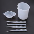 LICEWO 4Pcs/set Non-Stick Nonstick Silicone Mixing Cups DIY Tools Epoxy ...