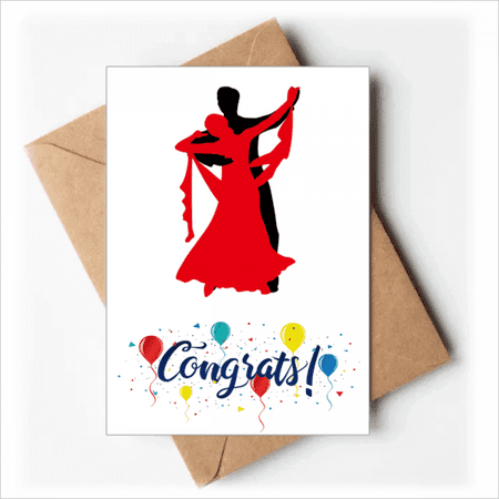 Dancer Duet Dance Social Dancing Wedding Cards Congratulations Greeting ...