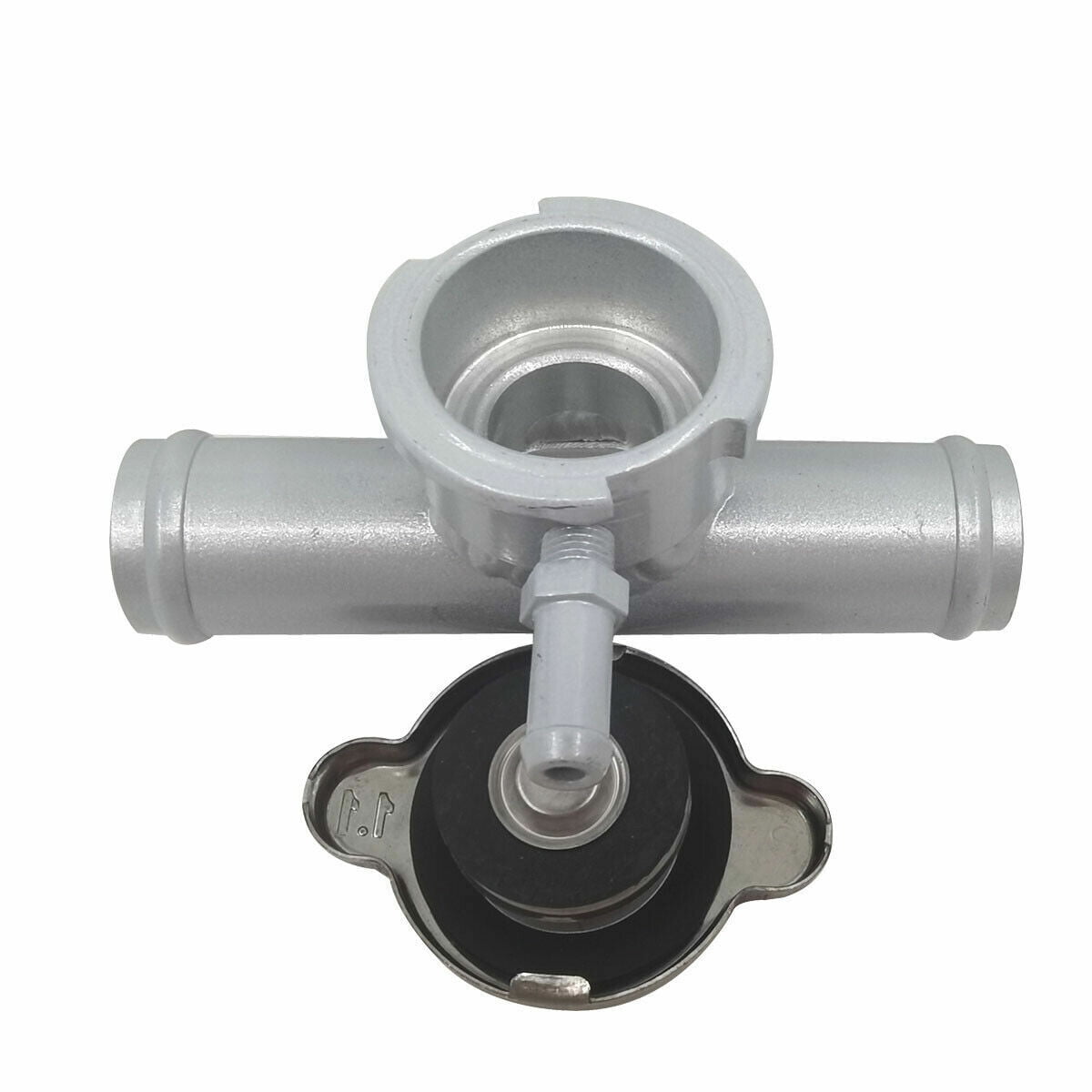 1" Hose Aluminum In-Line Radiator Hose Filler Neck With Cap 90 Degrees ...