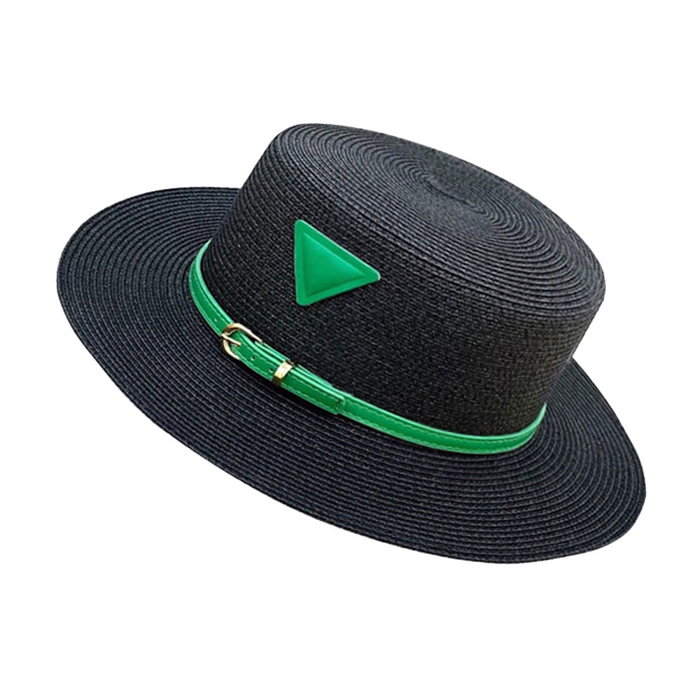58 60cm Head Circumference Sunshade Straw Hat Female Retro Flat Top Hat