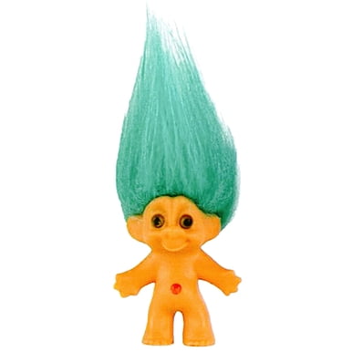 World’s Smallest Good Luck Troll Green Hair Micro Figure 1.5" | Walmart ...