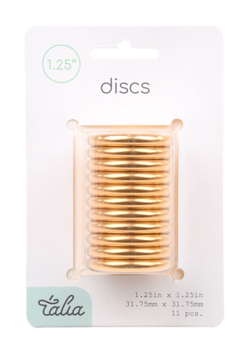 Talia Discbound Discs, Metallic, 11pk (Metallic Gold, 1.25inch ...
