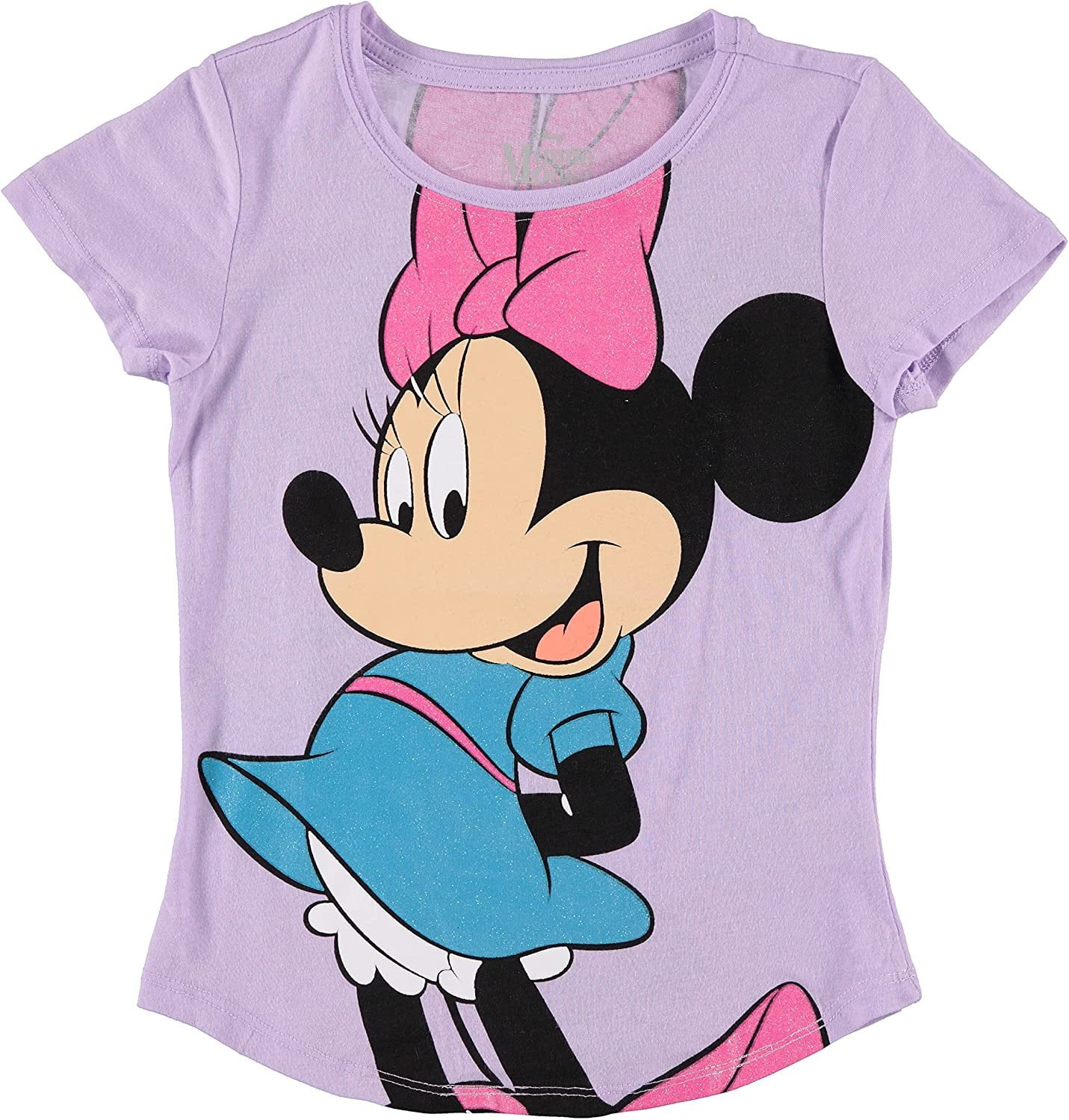 Disney Minnie Mouse Girls Short Sleeve T-Shirt- Front and Back Print ...