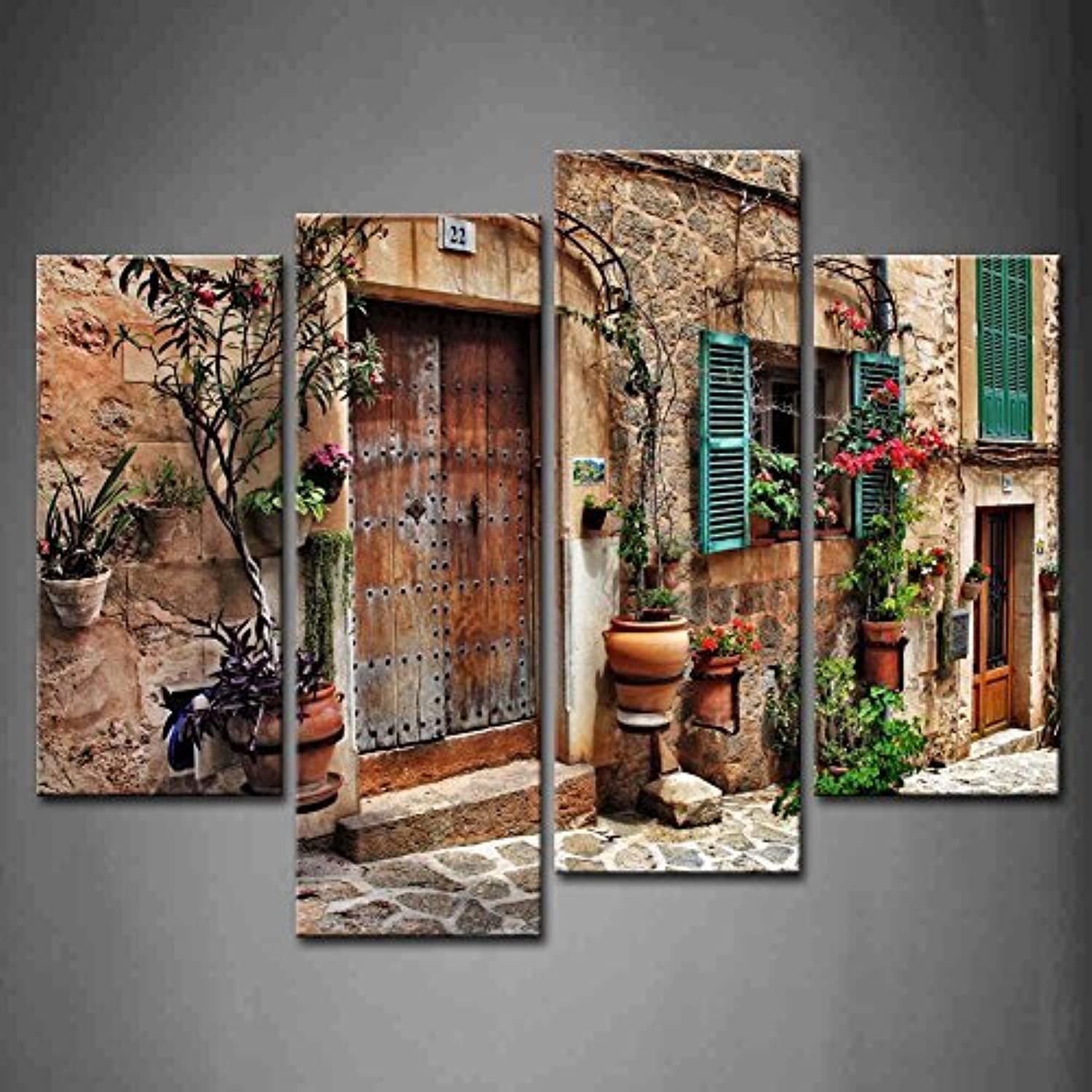 Click here for Ampm 4 Panel Italian Tuscan Town Wall Art Streets... prices