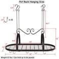 33” Pot Rack Hanging, Heavy Duty Metal Ceiling Pot Rack with 15 Hooks ...