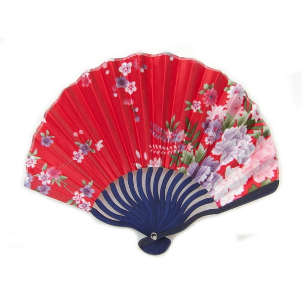 Advanced Japanese Style Hand Fan-red - Walmart.com - Walmart.com