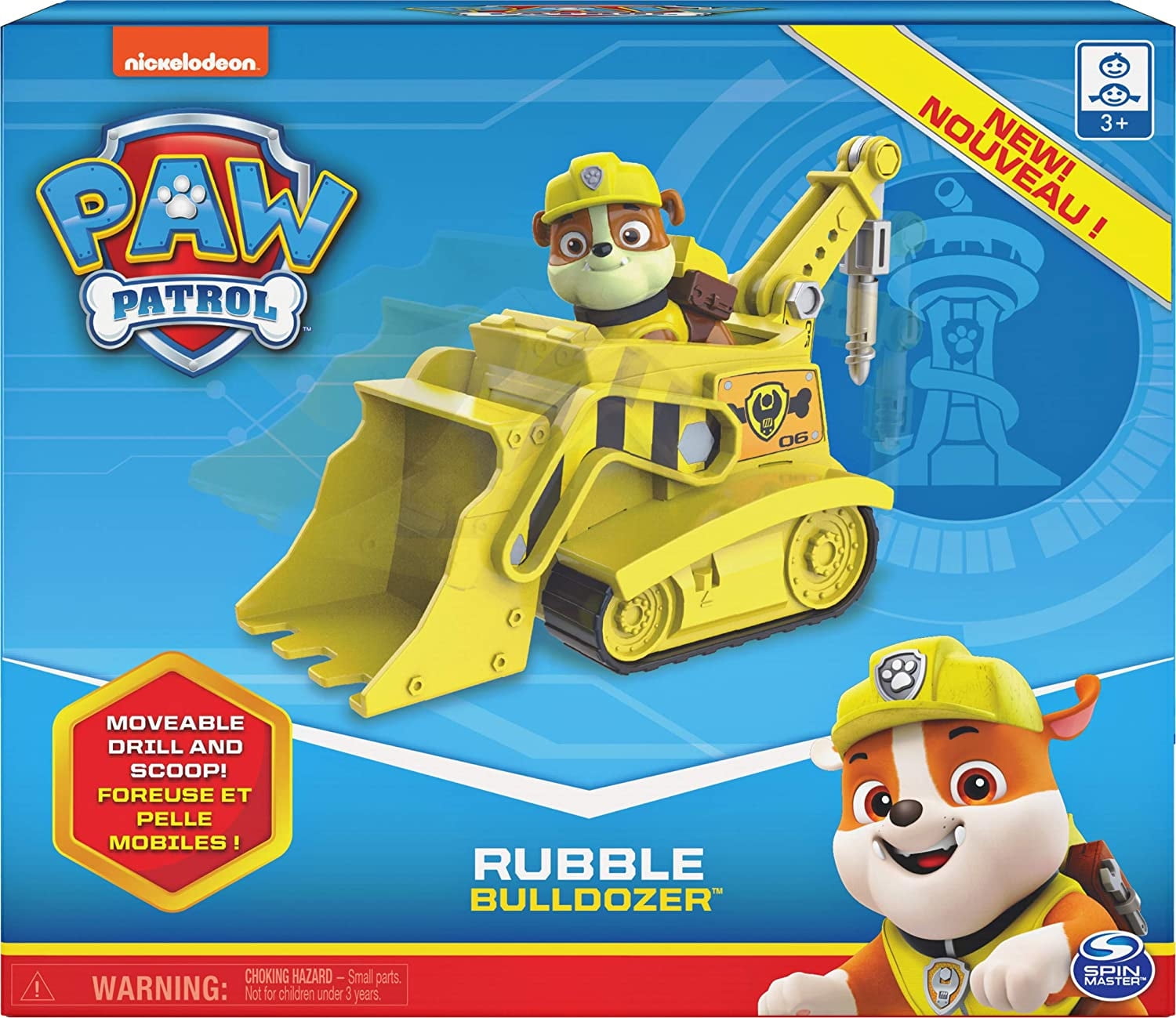 Patrulha Canina, veículo escavador de Rubble com boneco, +3 anos Paw ...
