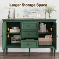 CozyHome Green Storage Cabinet, Mid-Century Buffet Cabinet with 2 Doors ...
