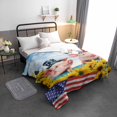 Independence Day Quilted Comforters Cooling Blanket Oversized Queen ...