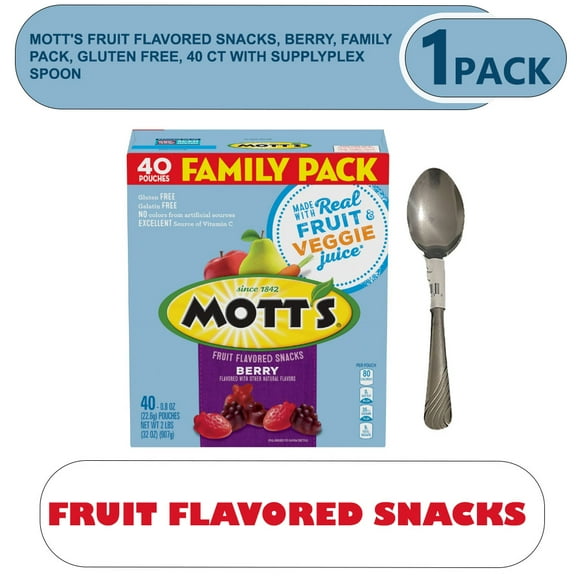 (1 pack) Mott's Fruit Flavored Snacks, Berry, Gluten Free Snack, Family ...