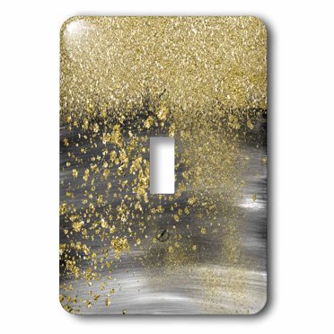 3dRose Art Deco Pattern Black and Gold - Double Toggle Switch - Walmart.com