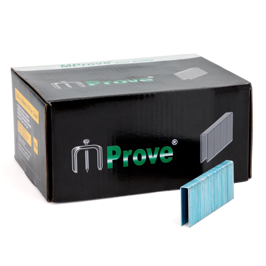 16 Gauge Medium Crown Finish Staples 7/16in Electro-Galvanized Staples ...