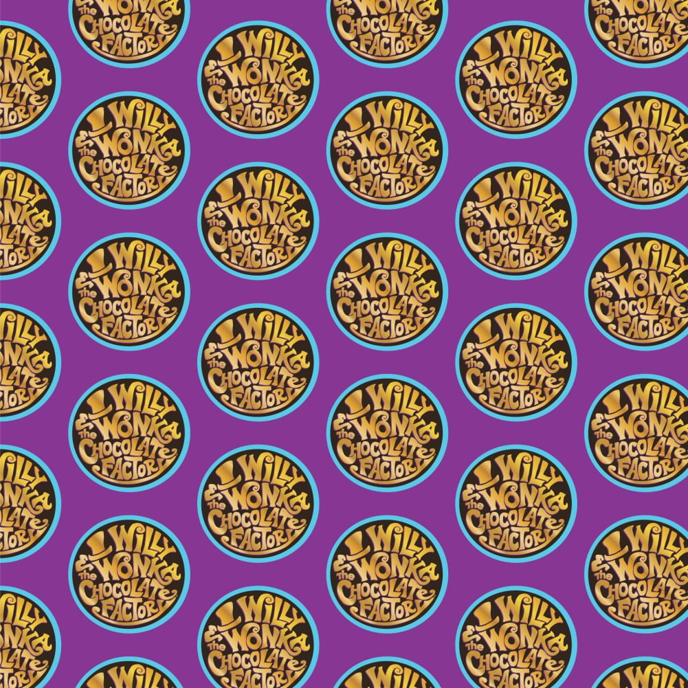 Willy Wonka and the Chocolate Factory Logo Premium Roll Gift Wrap ...