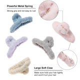 5PCS Large Claw Hair Clips for Thick Hair Big Fuzzy Hair Clips for ...