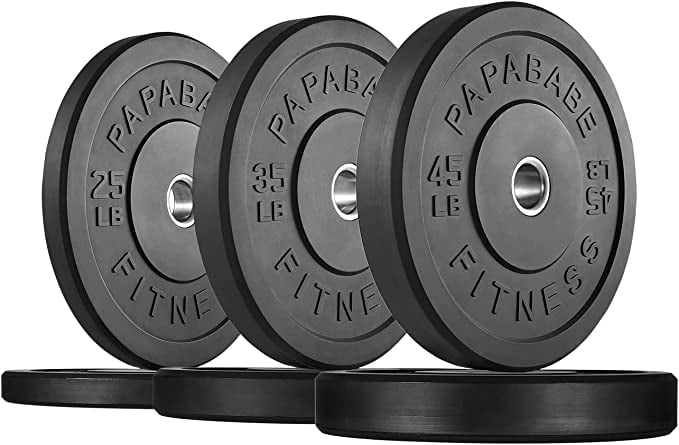 papababe Bumper Plates 2 inch Bumpers Olympic Weight Plate with Steel ...