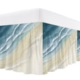 Abstracts Sandy Beach Bed Skirt California King Size 16 Inch Drop, Grey ...