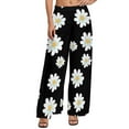 Beautiful Daisy Pattern Pants Daisies Flowers Print Modern Wide Leg ...